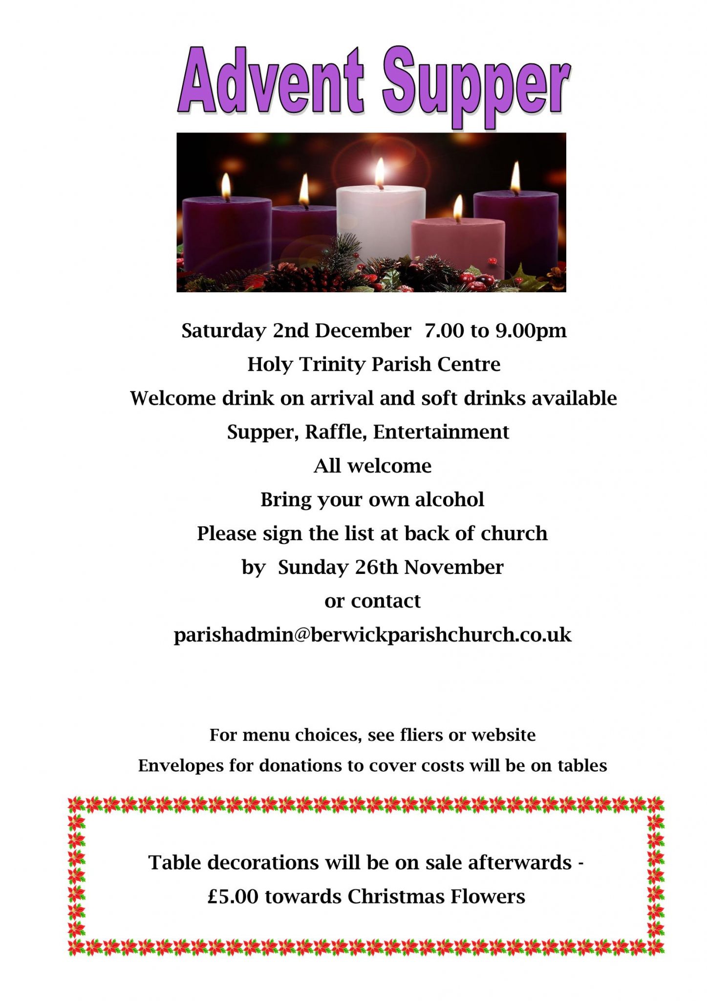 Berwick Parish Church | Advent Supper