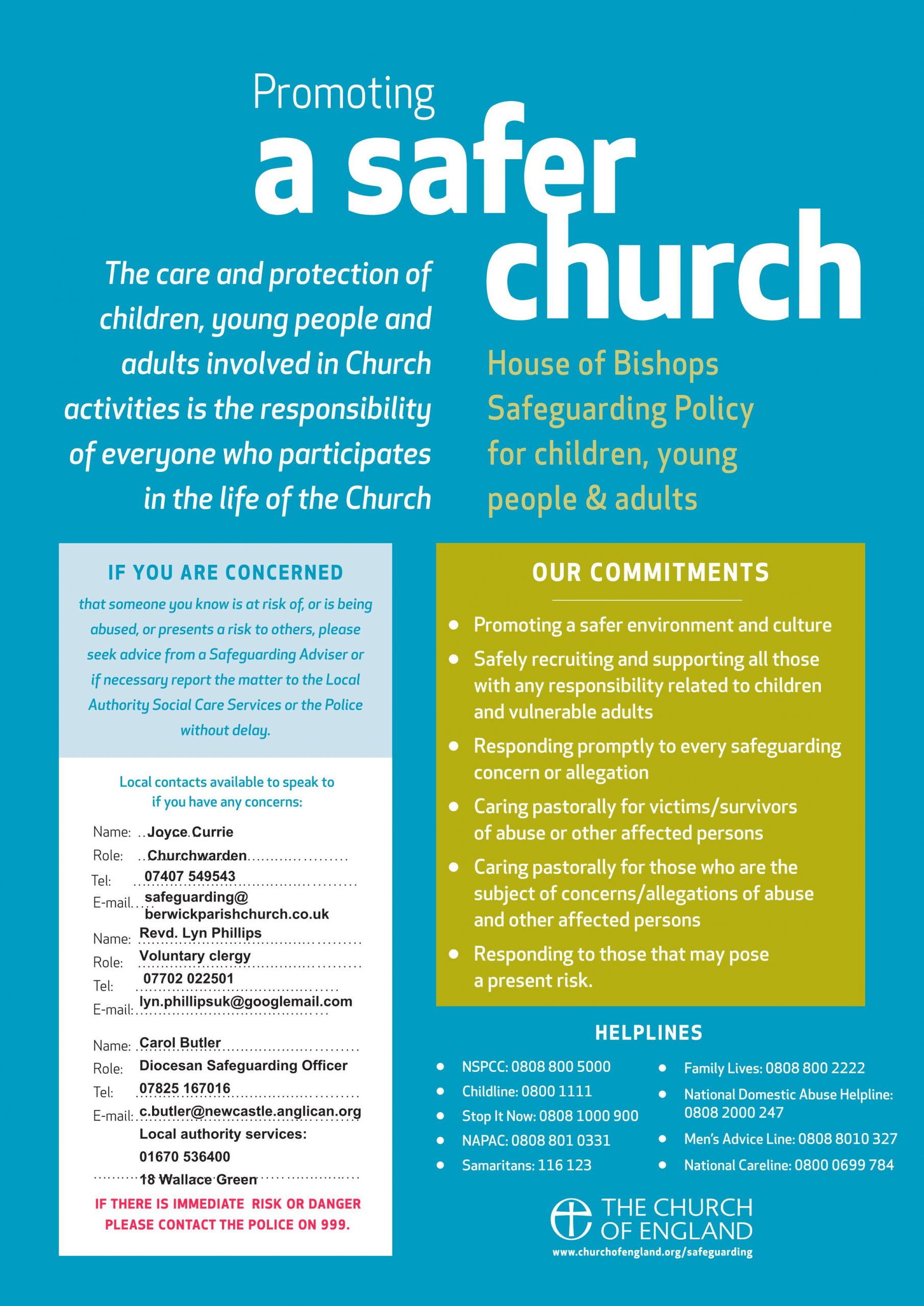 Berwick Parish Church | Safeguarding at Berwick Parish Church